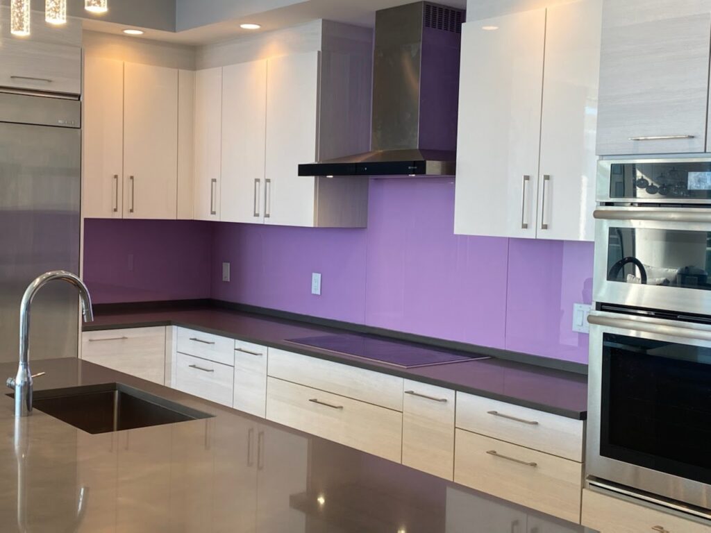 painted back splash - HR Glass and Mirror